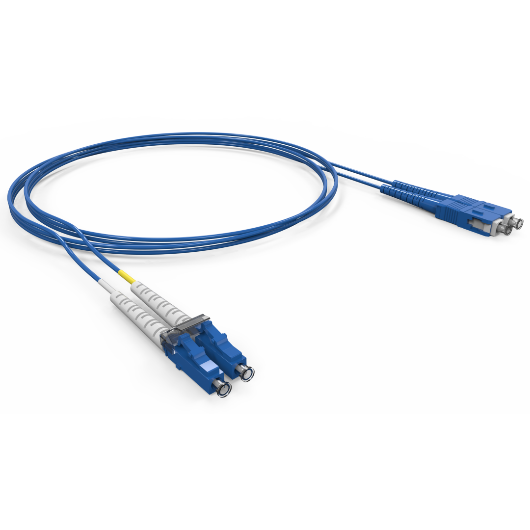 DUPLEX OPTICAL PATCH CORD 50.0 LC-UPC/LC-UPC 1.5m - OFN - YELLOW (A - B ...